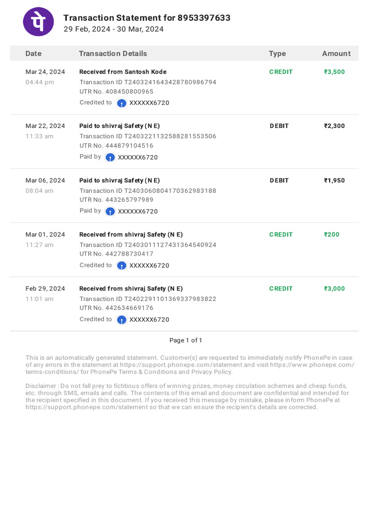 PhonePe Statement Feb2024 Mar2024 | PDF