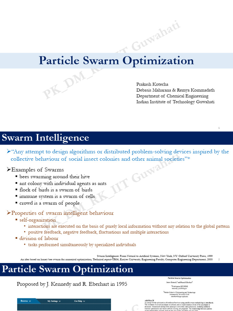 Particle Swarm Optimization | PDF | Algorithms | Applied Mathematics