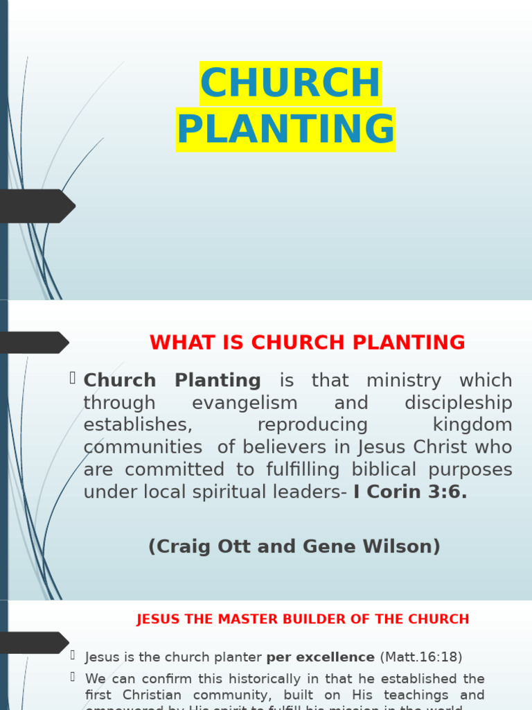 CHURCH PLANTING - Slides | PDF | Jesus | Church Planting