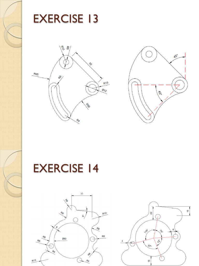 AutoCAD Exer 13-15 | PDF