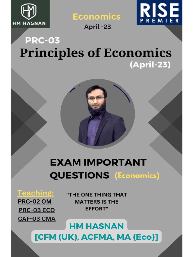 Economics Exam Solutions on YouTube | PDF