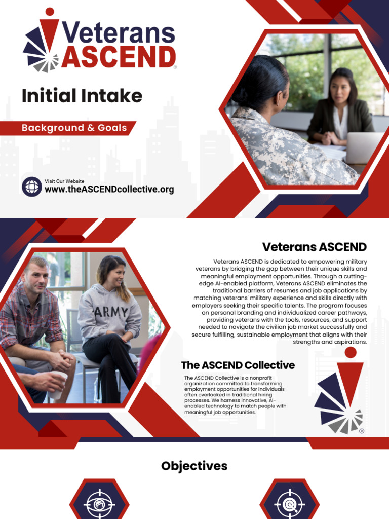 Veterans ASCEND Module 1 - Initial Intake | PDF | Goal | Mentorship