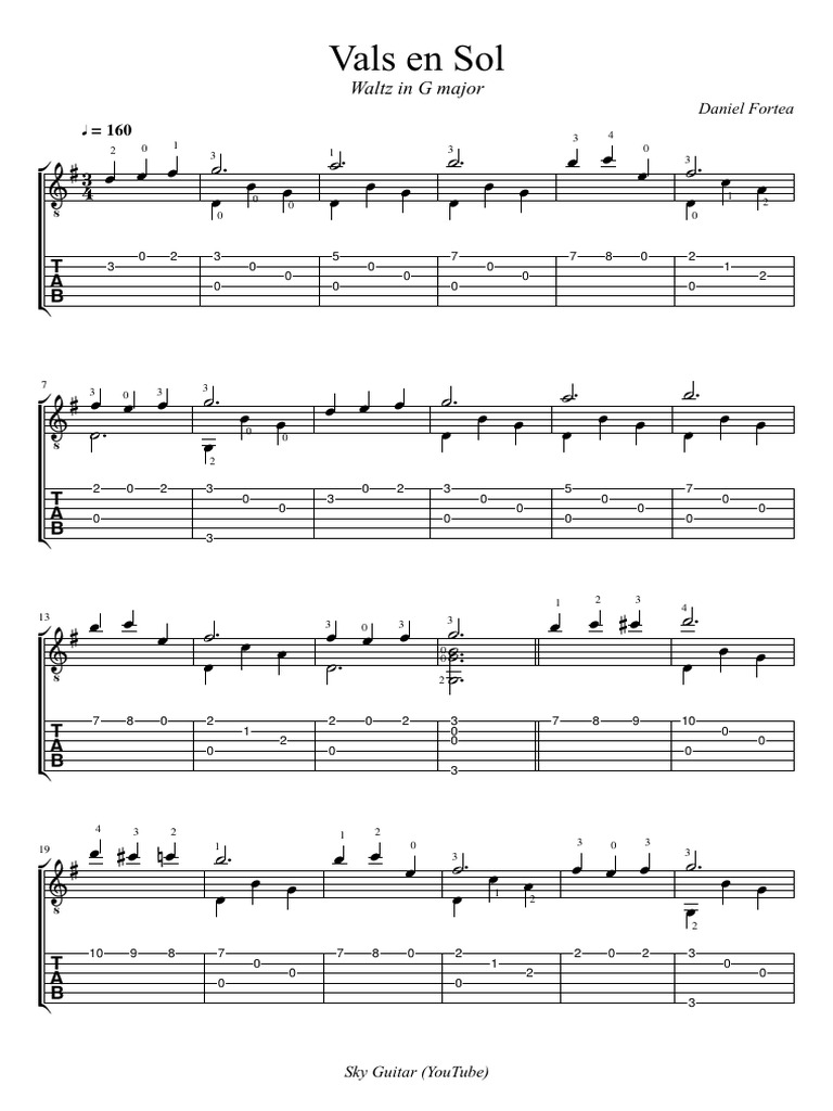 Vals en Sol: Waltz in G Major Sheet Music | PDF