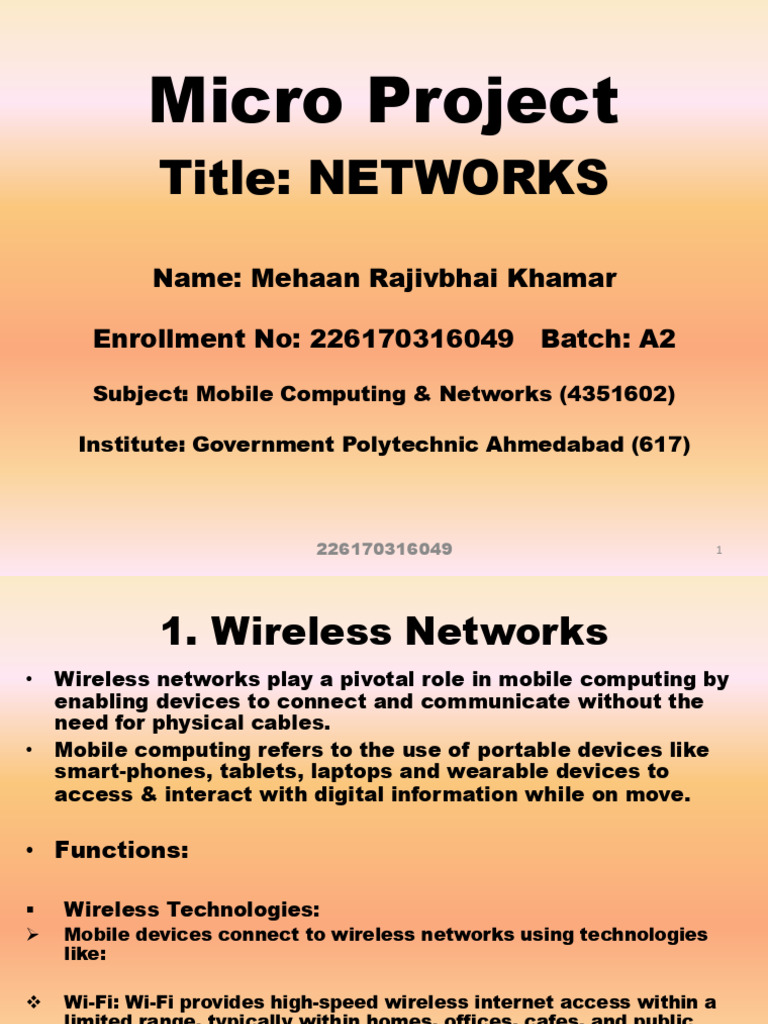 226170316049 MCN | PDF | Computer Network | Wireless Ad Hoc Network