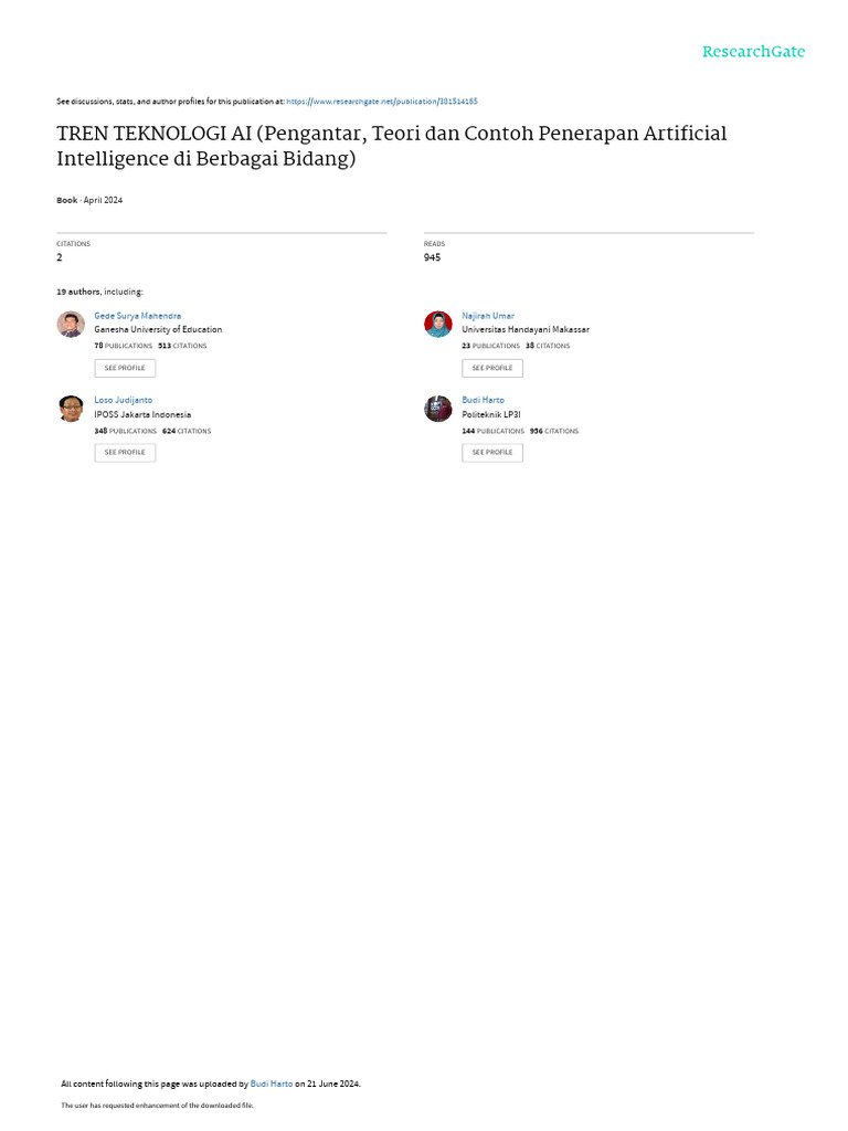 TREN TEKNOLOGI AI (Pengantar, Teori Dan Contoh Penerapan Artificial Intelligence Di Berbagai ...