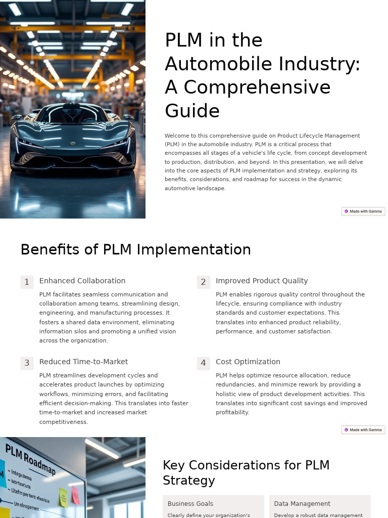 PLM Strategies for Automotive Success | PDF | Product Lifecycle ...