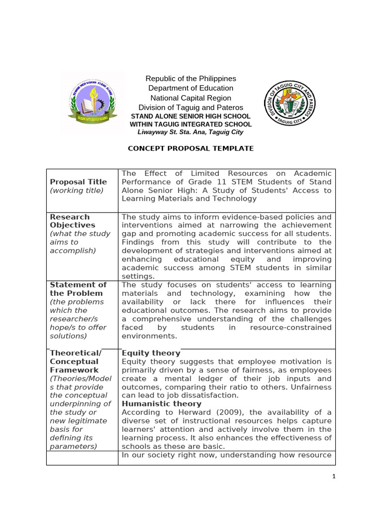 Capsule-Research-Proposal-Template-1-1 | PDF | Cognition