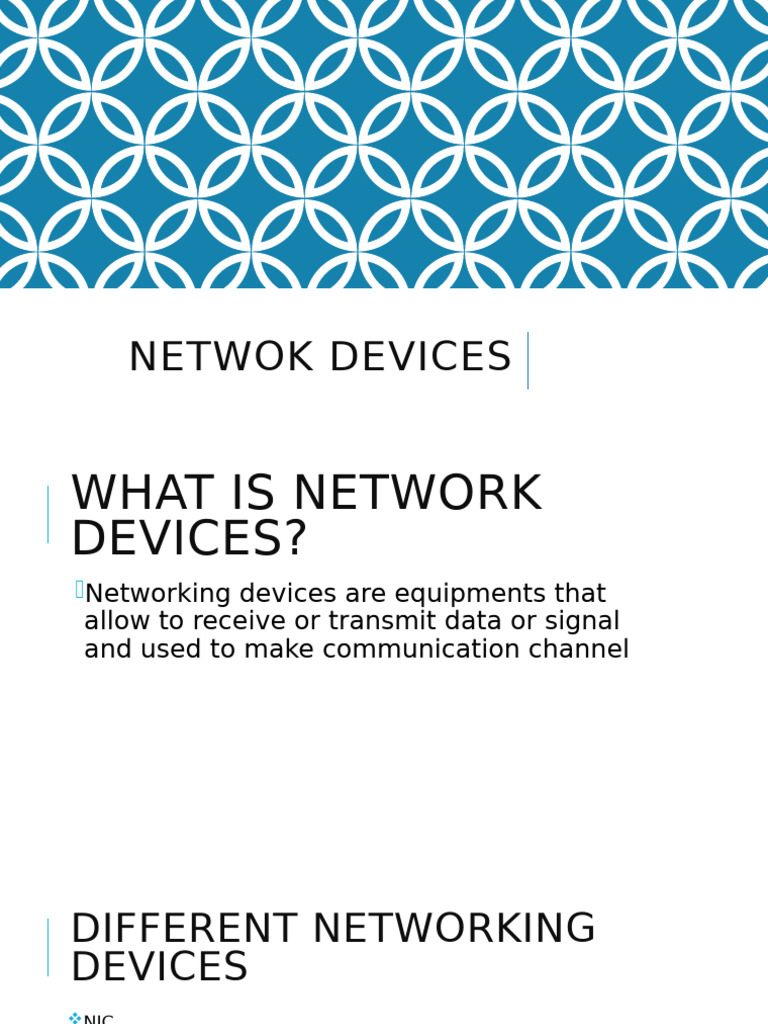 Types of Networking Devices Explained | PDF | Computer Network ...
