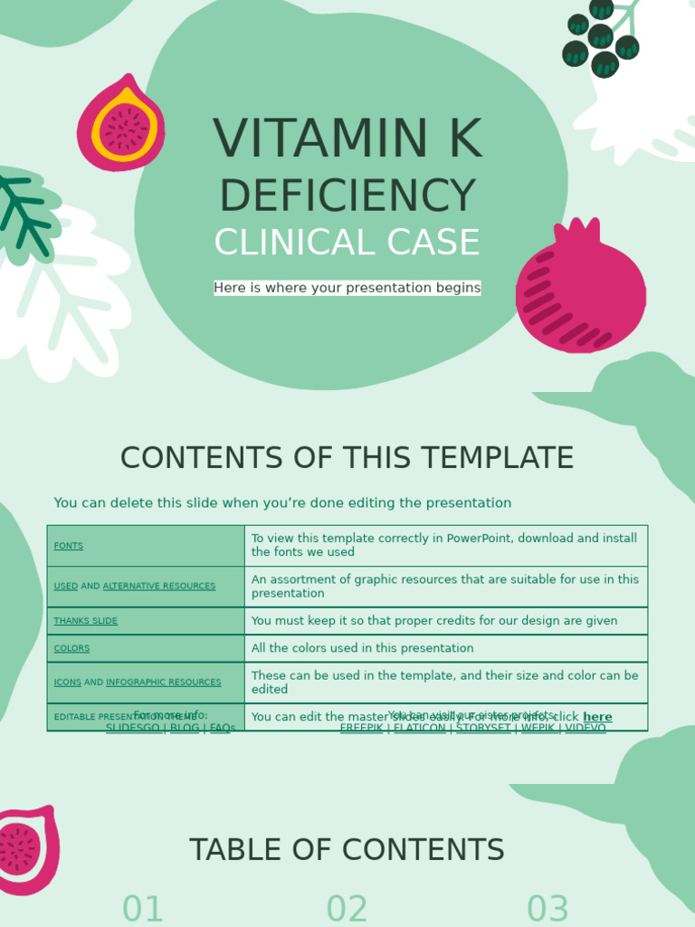 Vitamin K Deficiency Clinical Case by Slidesgo | PDF | Planets ...