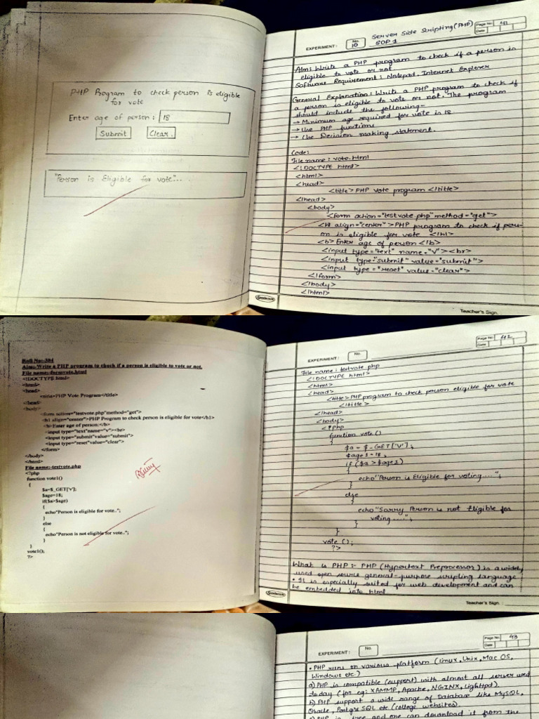 Server Side Scripting (PHP) SOP | PDF