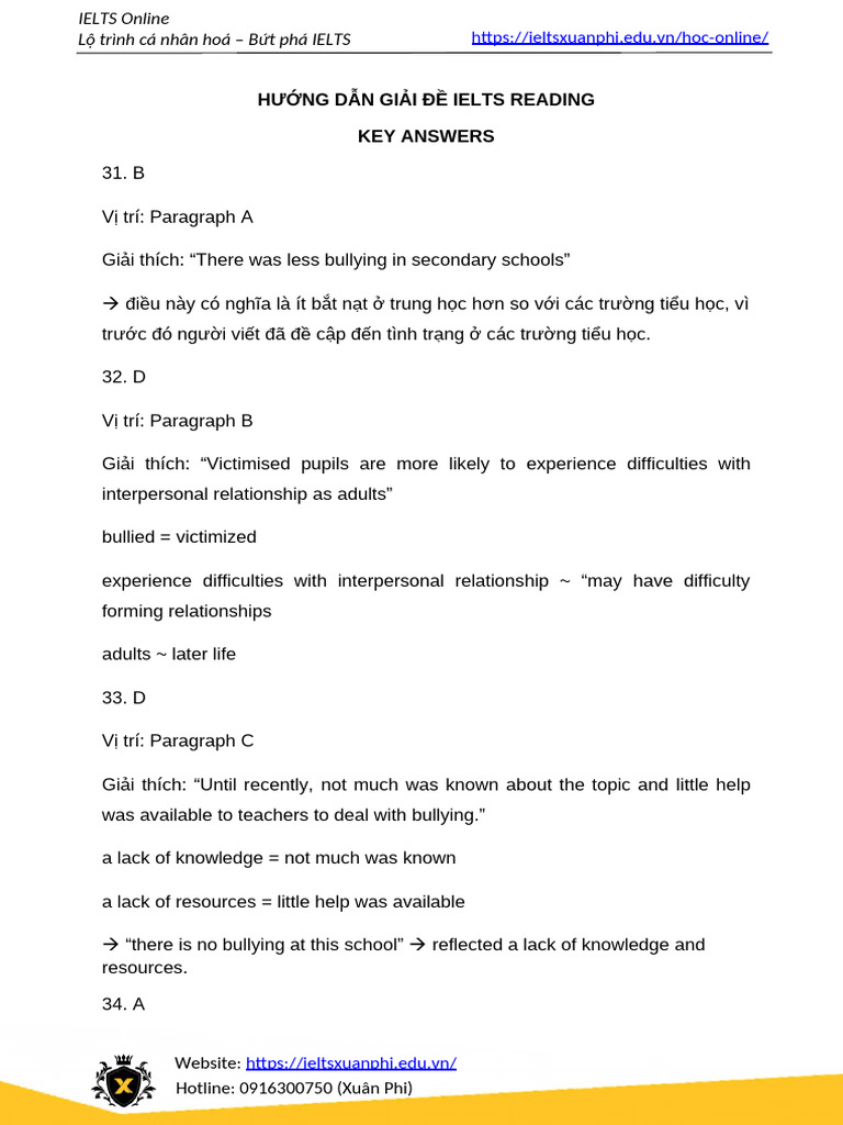 Key Answers - Multiple Choice - Unit 2 | PDF