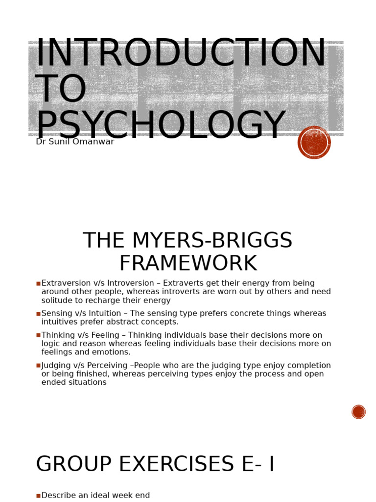 Chapter 1 Nature of Psychology - Part3 | PDF | Perception | Extraversion And Introversion