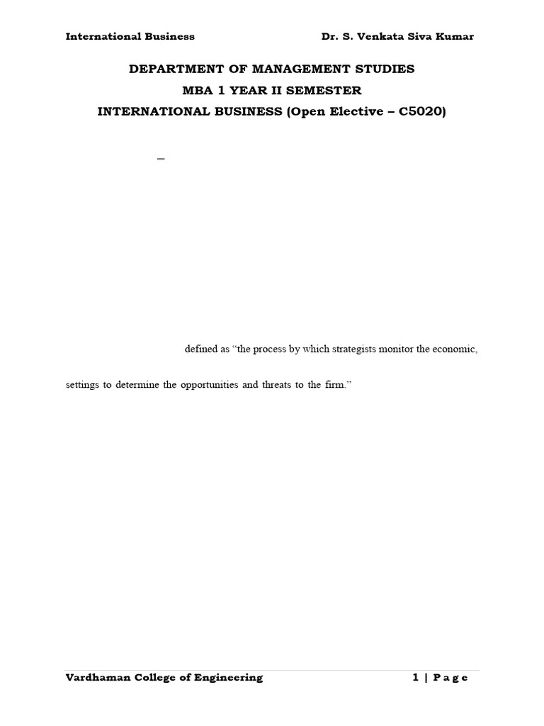 IB-Unit-IV | PDF | Performance Indicator | Lean Manufacturing