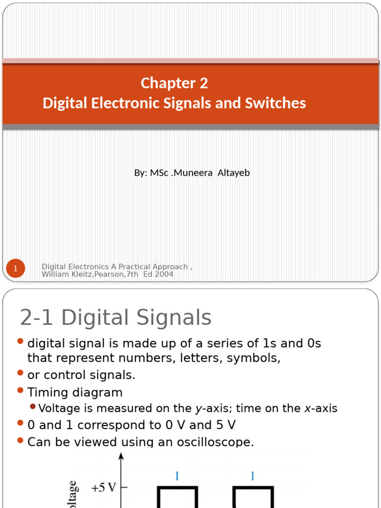 Chapter 2 Digital Electronic Signals and Switches | PDF | Diode ...