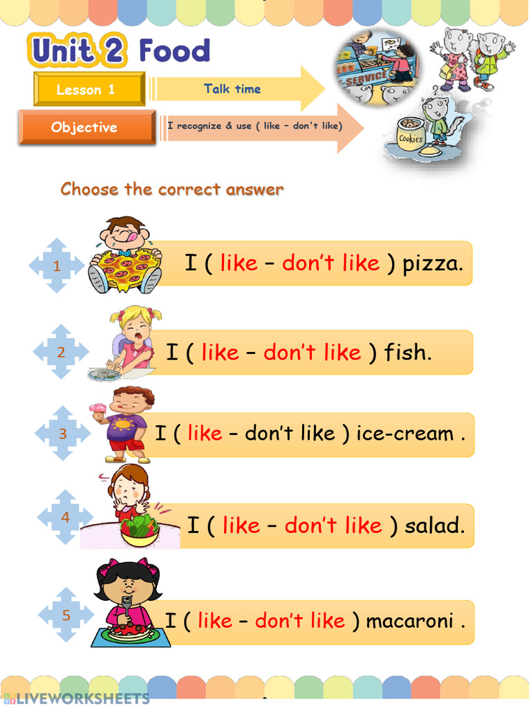 Food Preferences Lesson Plan | PDF | Self-Improvement