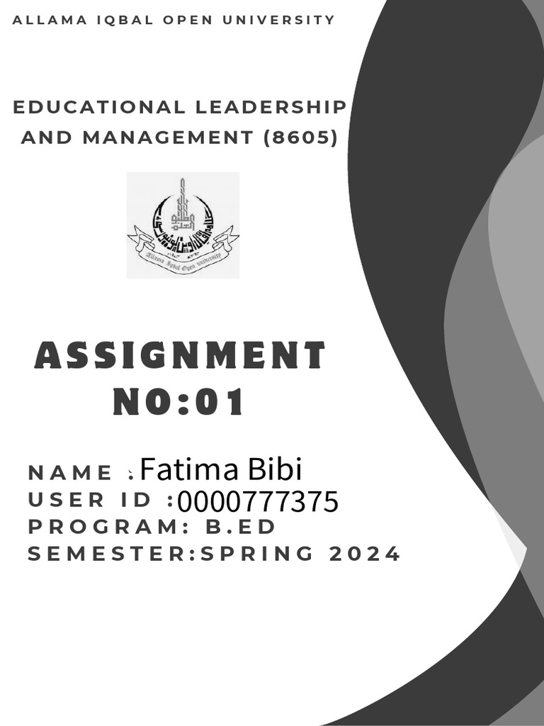 8605_01 Fatima Bibi | PDF | Disciplines | Leadership