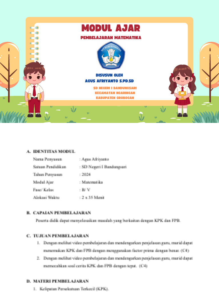 Modul Ajar Sudah Jadi | PDF