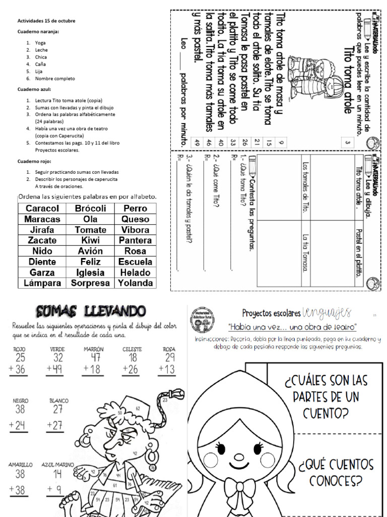 Actividades 15 de Octubre | PDF