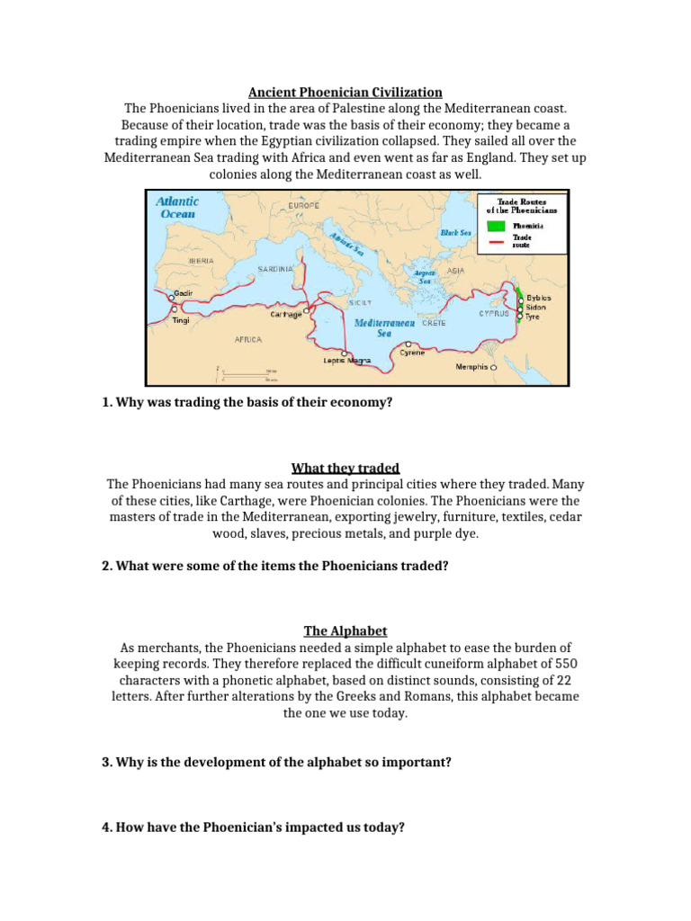 The Trade and Legacy of Phoenician Civilization | PDF