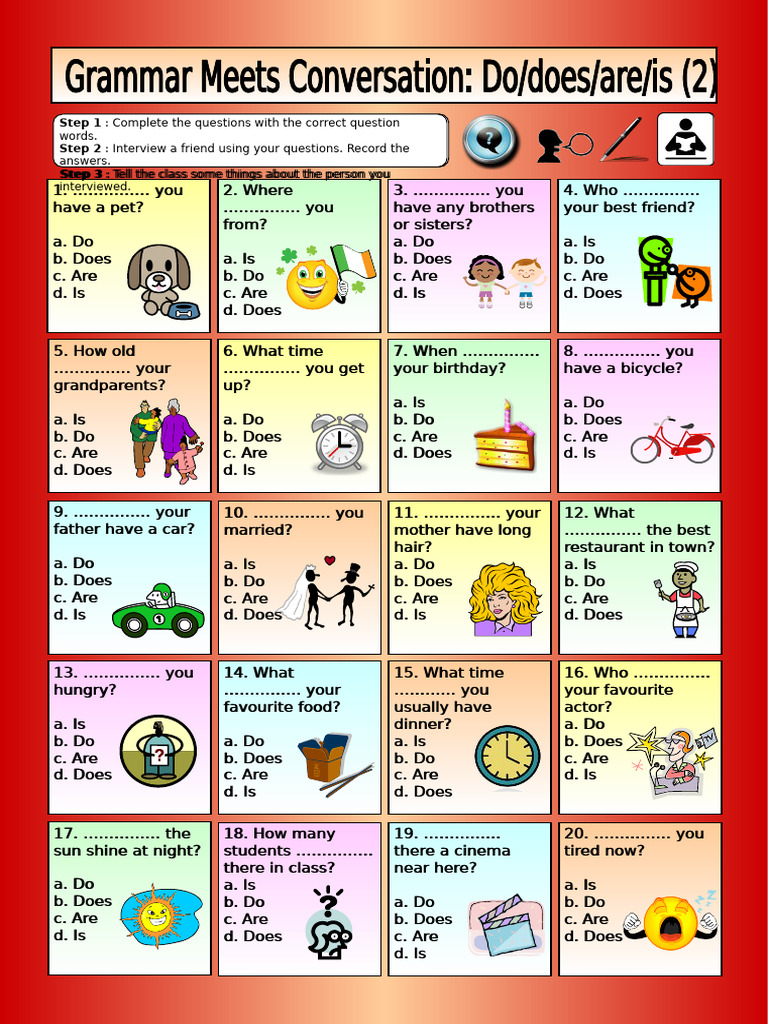 Question Words Interview Exercise | PDF