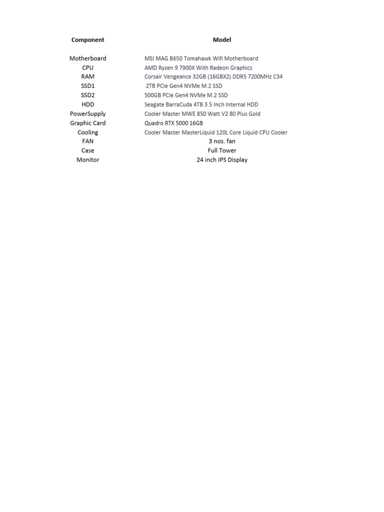 Pc Configuration | PDF