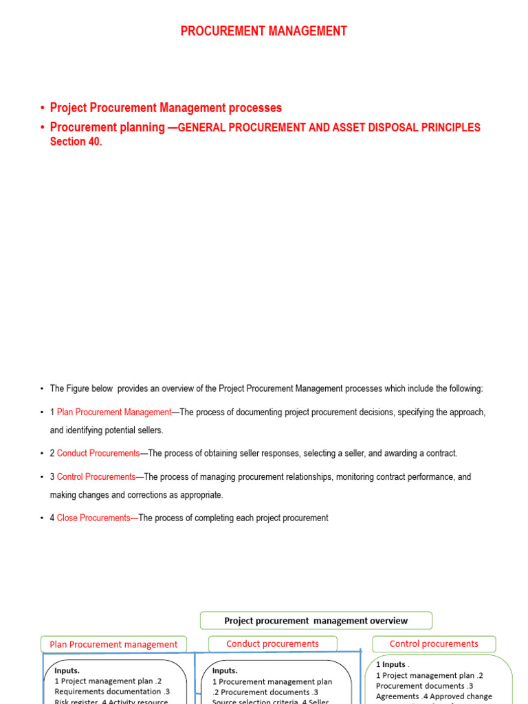 Procurement Management Planning Lesson 3333 | PDF | Procurement ...