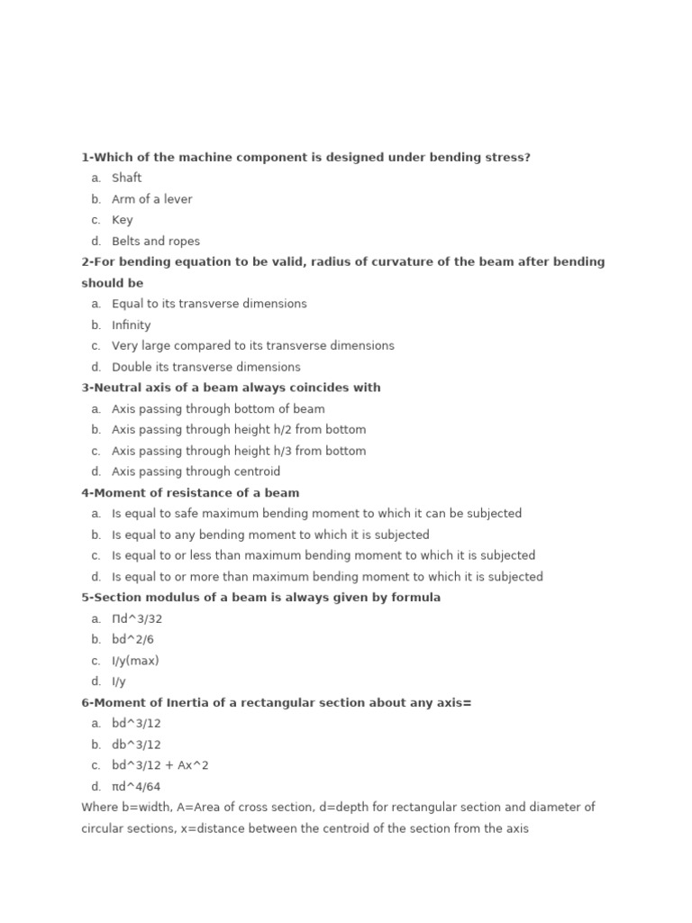 4. Bending Stress Assignment | PDF