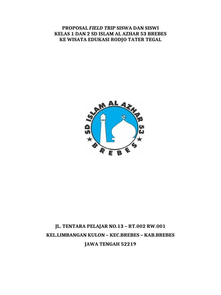 Proposal Field Trip Edukasi SDIA 53 | PDF
