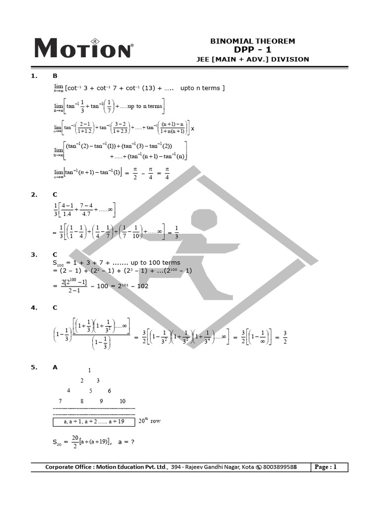 Binomial DPP _ 1 to 4 _ Solutions - Copy - Copy | PDF