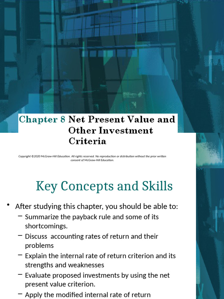 Ross - Chapter 8 - PowerPoint Slides - Amended | PDF | Internal Rate Of Return | Net Present Value