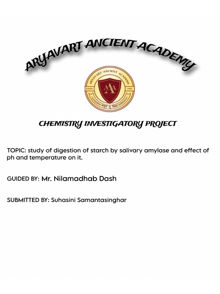 Chemistry Proj | PDF