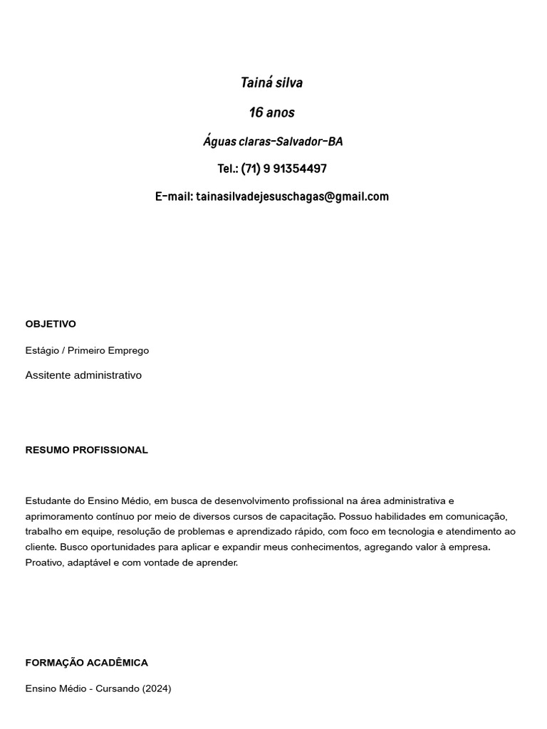 MODELO DE CURRICULO-ADM - Doc - 20241003 - 200203 - 0000 | PDF