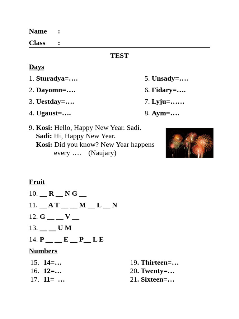 Elementary Test | PDF