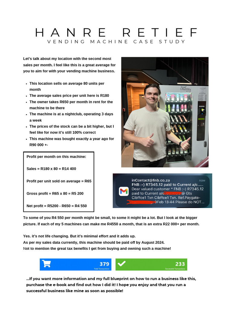 Vending Machine Case Study-9741935 | PDF | Business