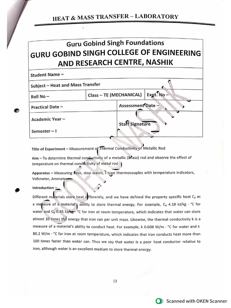 HMT Practical 7 | PDF