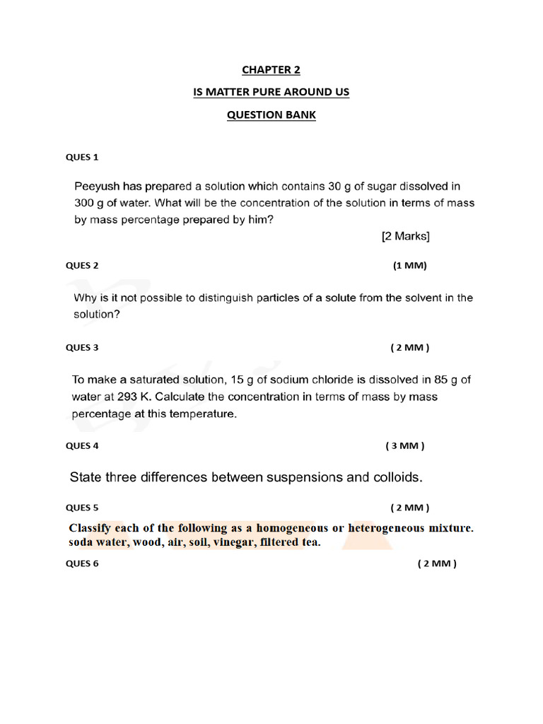 CHAPTER_2__QUES_BANK_ | PDF