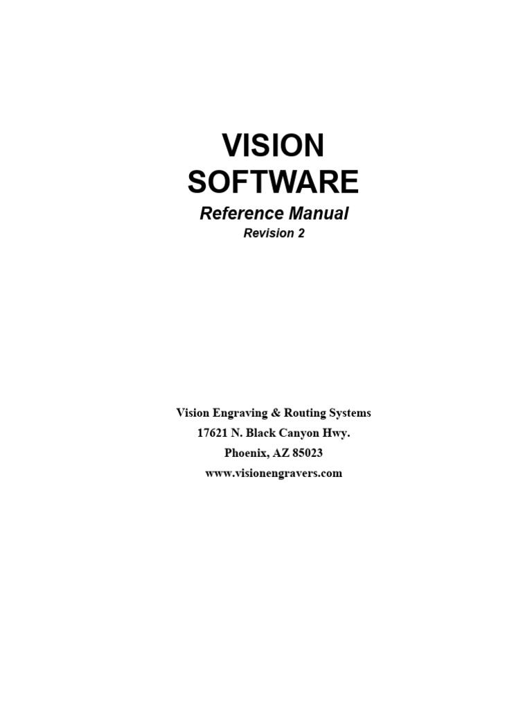 Vision Engraving & Routing Systems Manual Rev2 | PDF | Menu (Computing) | Icon (Computing)