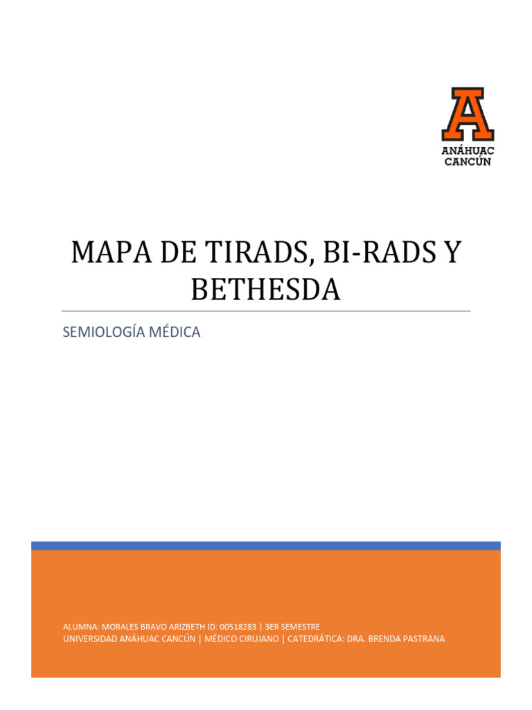 TIRADS | PDF | Especialidades Medicas | Diagnostico medico