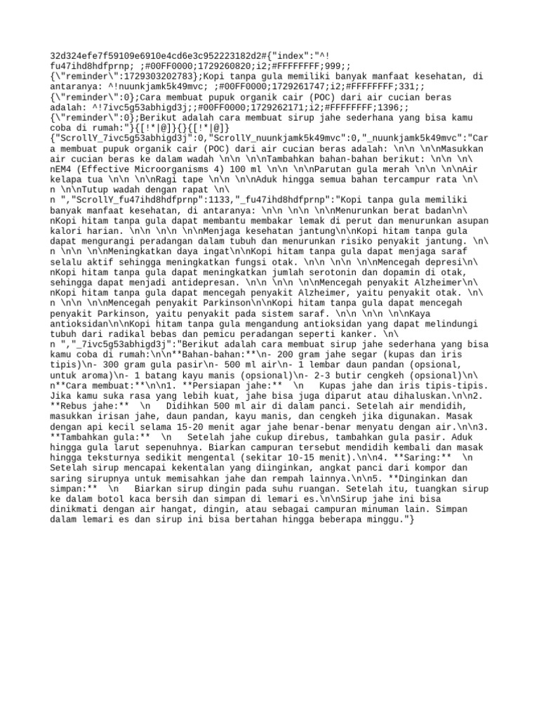 MEMBUAT SIRUP JAHE | PDF
