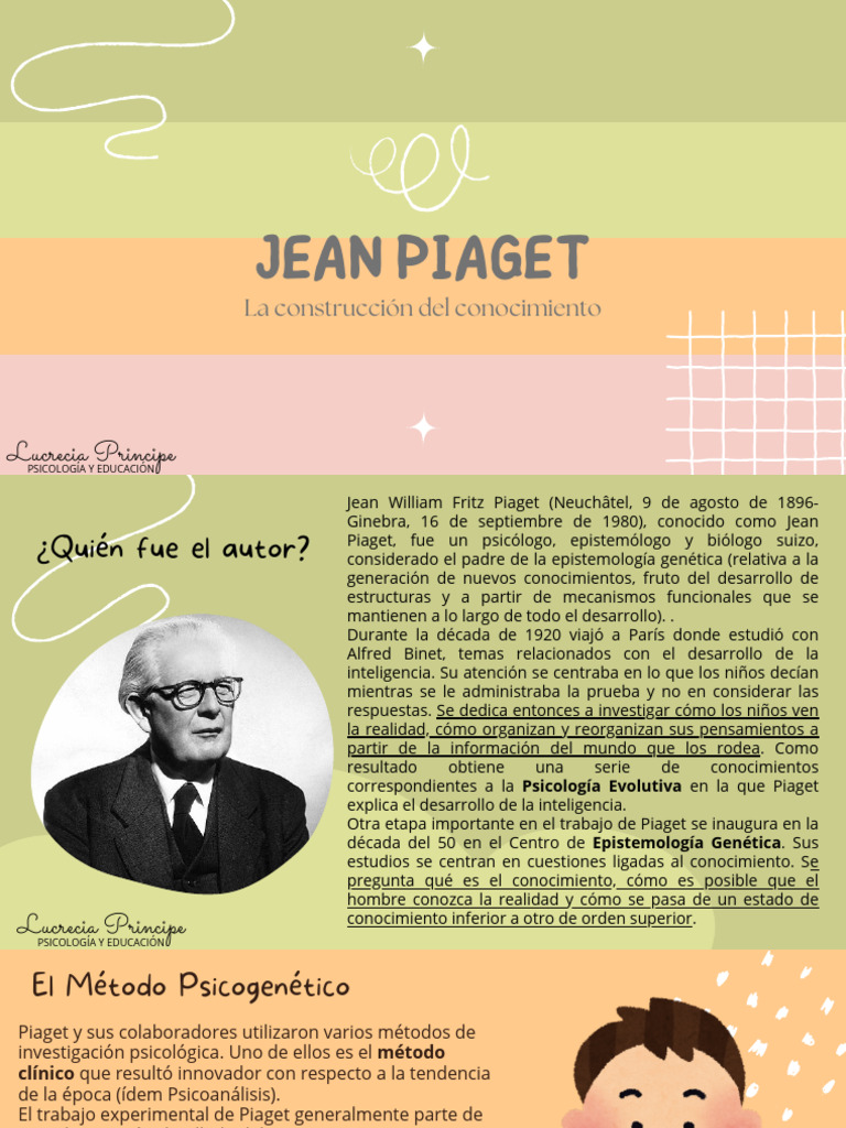Jean Piaget | PDF | Pensamiento | Sicología