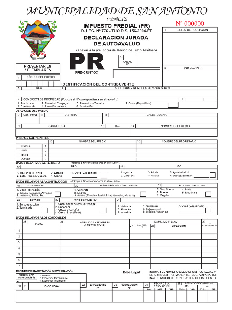 Declaracion Jurada de Autovaluo PR | PDF | Agricultura
