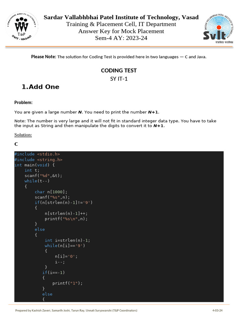 coding solutions (TY-IT-1)-1 SVIT | PDF | Computer Engineering | Software Development