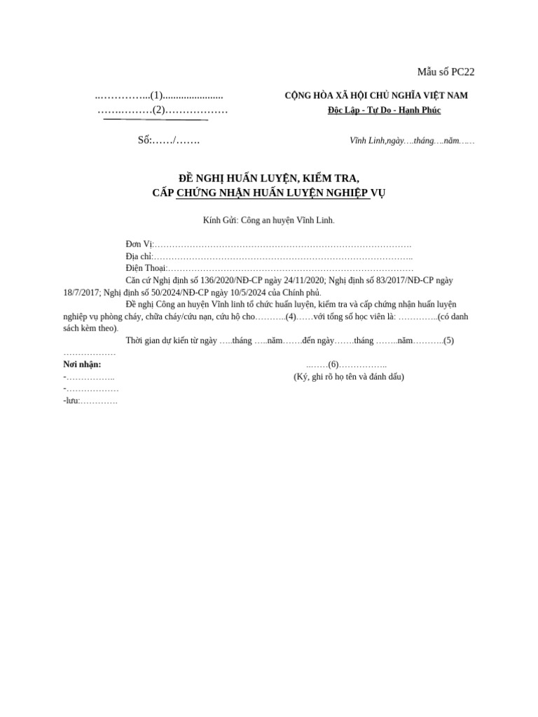 Mẫu số PC22 | PDF
