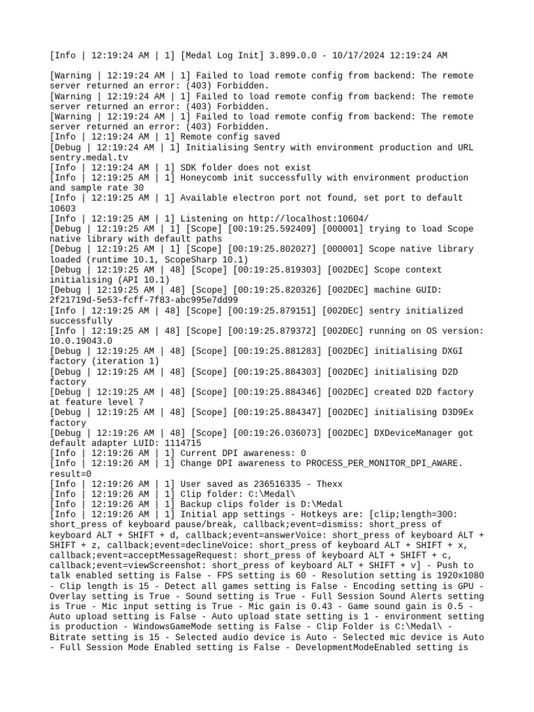 Medal Log Initialization Report | PDF | Keyboard Shortcut | Graphics Processing Unit