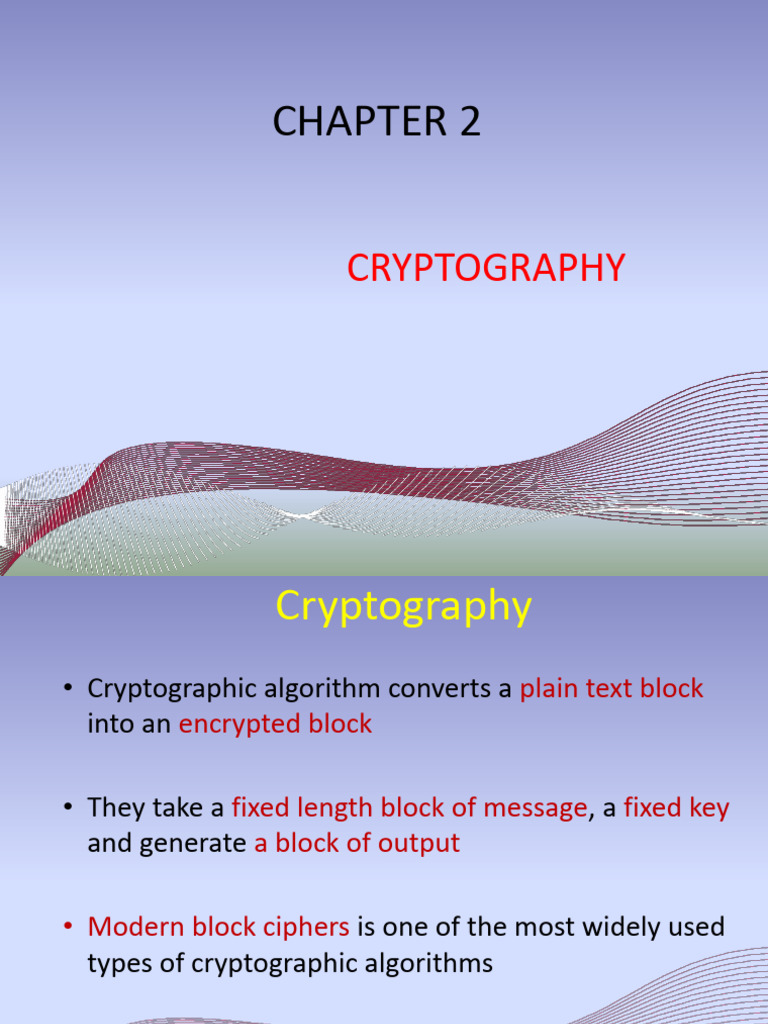 Chapter2 - Cryptography | PDF | Cryptography | Key (Cryptography)
