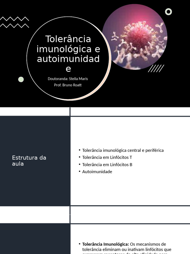 Tolerânica Imunológica e Autoimunidade | PDF | Célula T | Sistema imunológico