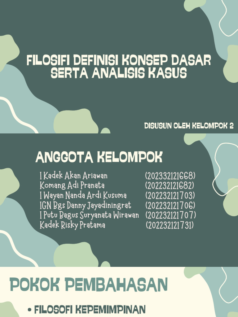 Filosofi dan Konsep Dasar Kepemimpinan | PDF