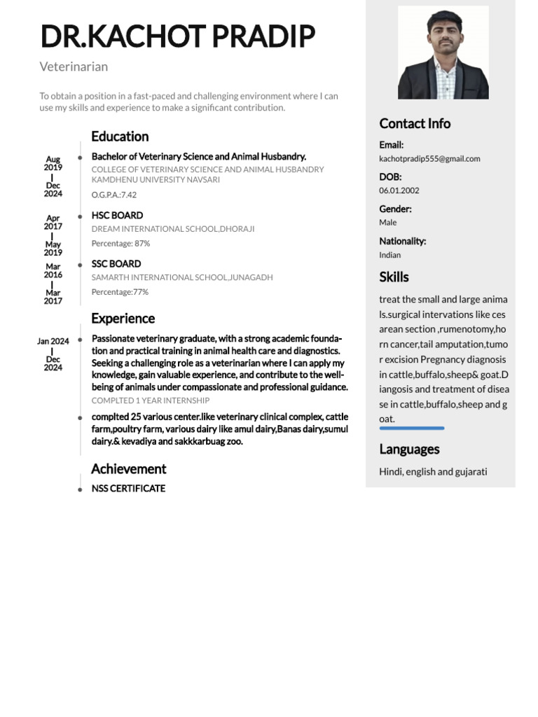 Dr.kachot Pradip | PDF | Health Sciences | Veterinary Medicine
