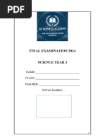 Year 2 Exam Paper 2023 NEW | PDF | Cognitive Science