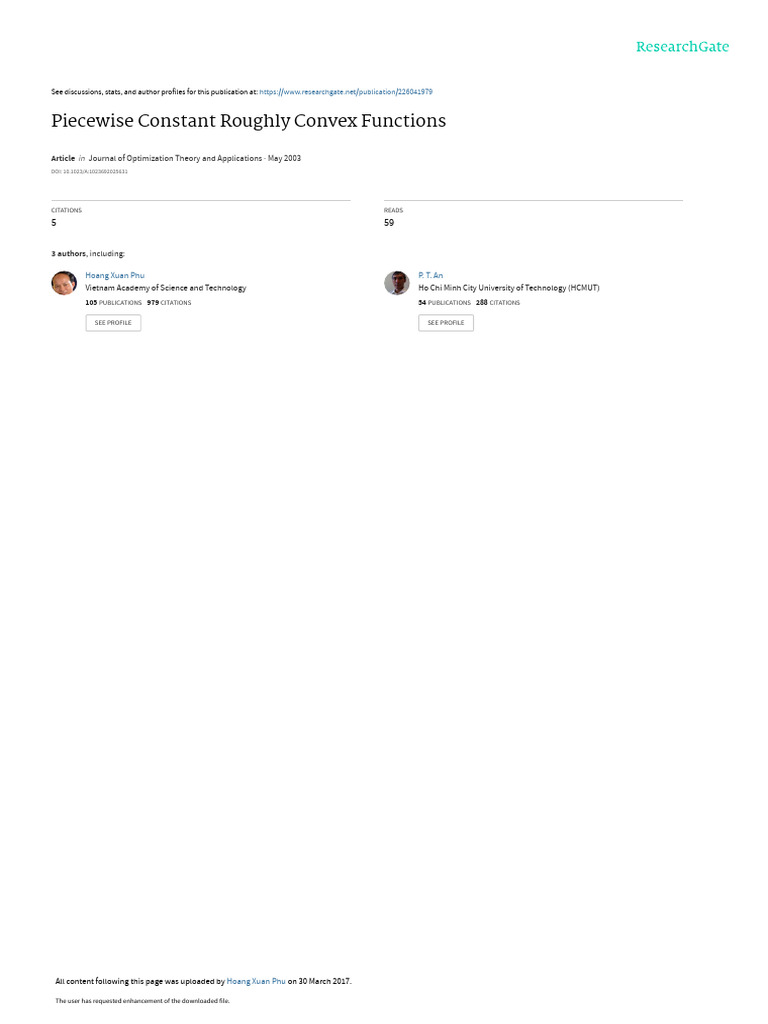 Piecewise Constant Roughly Convex Functions Pdf Function Mathematics Convex Set
